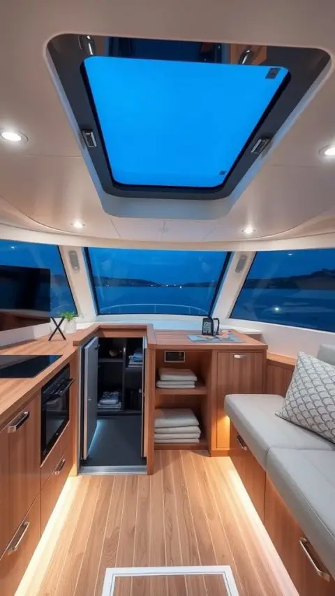 28 Compact And Chic Boat Interior Ideas For Cabins