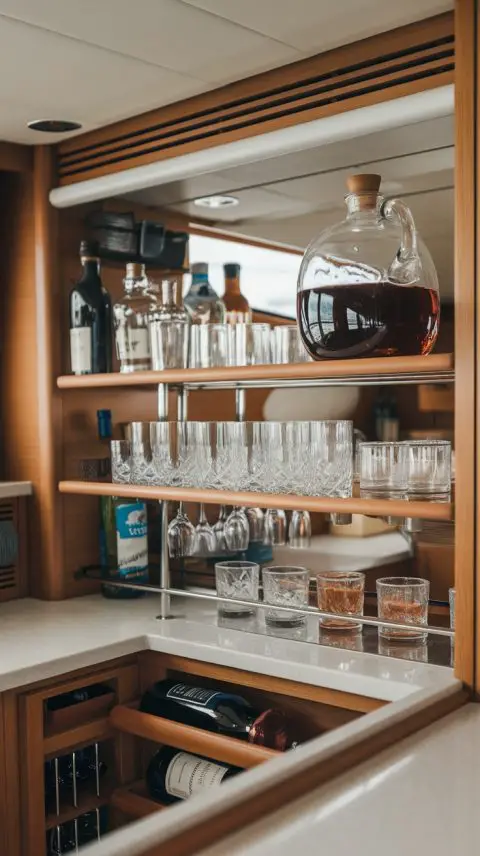 22 Creative Wet Bar Storage Solutions for Your Boat
