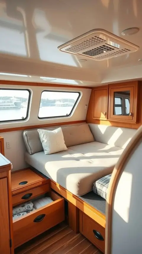 21 Cozy And Functional Small Boat Interior Ideas