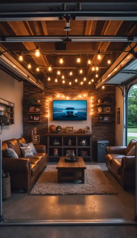 25 Cozy Lighting Ideas to Transform Your Garage into a Man Cave Oasis