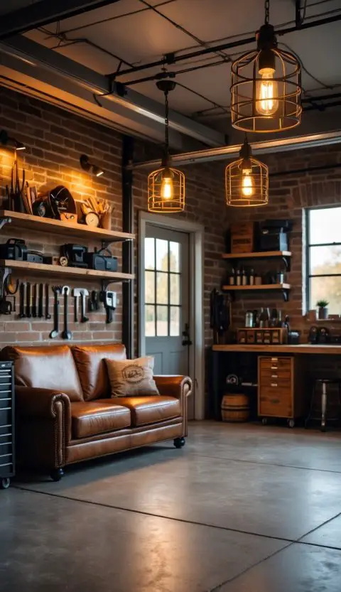 25 Cozy Lighting Ideas to Transform Your Garage into a Man Cave Oasis