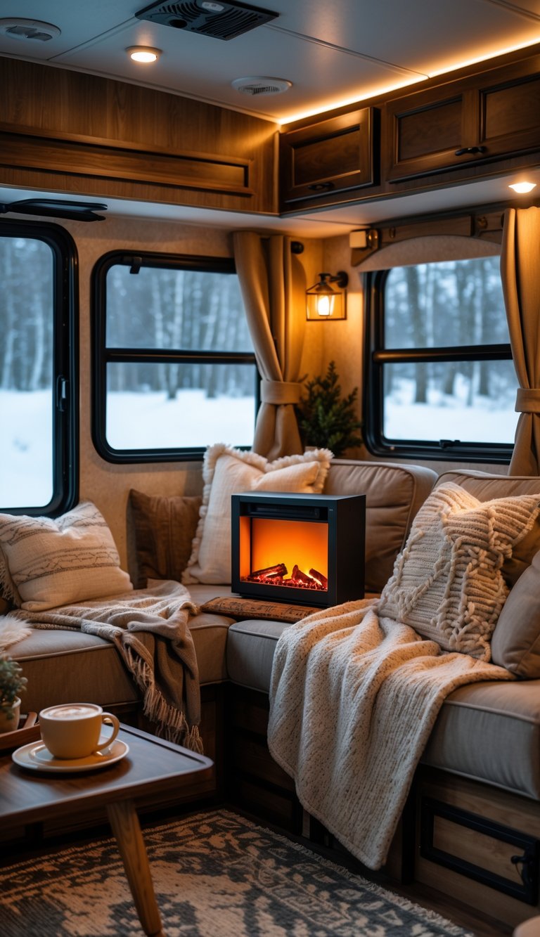 21 Cozy RV Living Room Ideas for Cold Weather